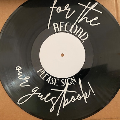 For the Record, Please Sign Our Guestbook Wedding Guestbook Record Sign ...