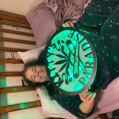 Personalized Cannabis Neon Sign, 420 Weed Sign, Grow Room Custom Sign ...