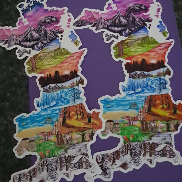 Prythian Map Matte Sticker - Officially Licensed - ACOTAR Inspired ...