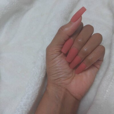 Solid Jelly Color Nails CHOOSE Your Color Gloss or Matte Press on Nails ...