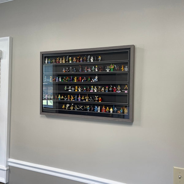 Handcrafted Wood Lego Display Frame - Showcase 138 Mini Figures in ...