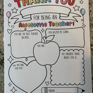 Teacher Appreciation Week Printable Teacher Appreciation Gift - Etsy