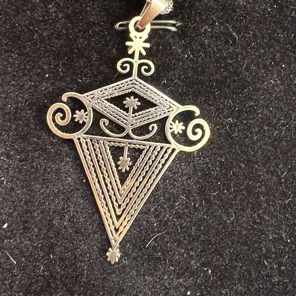 Pre-order* | Legba Nan Baryè A | Haitian Vodou Vèvè Necklace | Papa ...