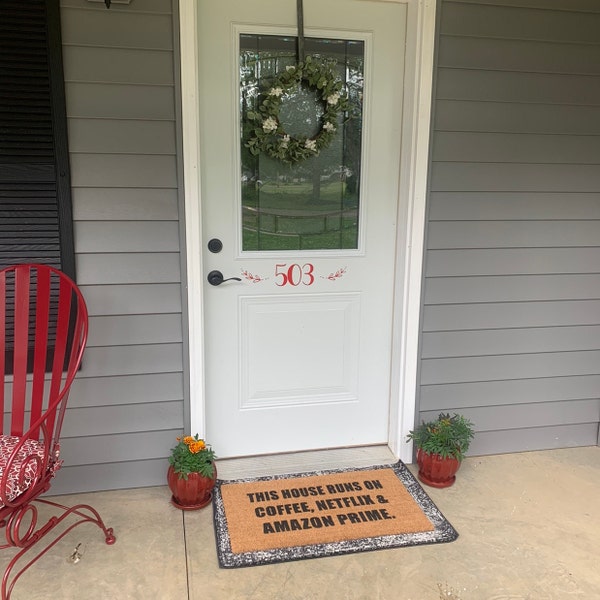 Home Address, Front Door, Front Door Decal, Home Address Decal, Address ...