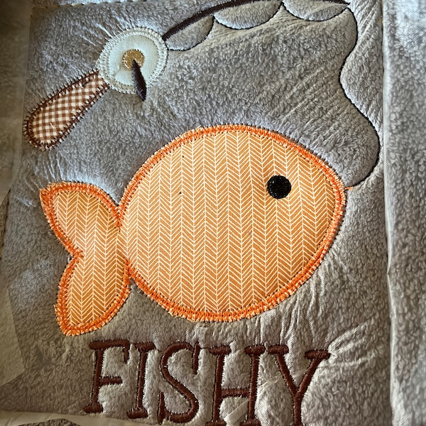 Fish Applique Machine Embroidery Design: Zigzag Stitch (digital File ...
