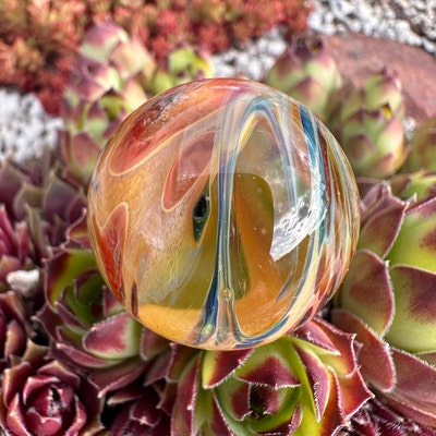 Rainbow Dichroic Glass Marble Handmade From Borosilicate Glass - Etsy