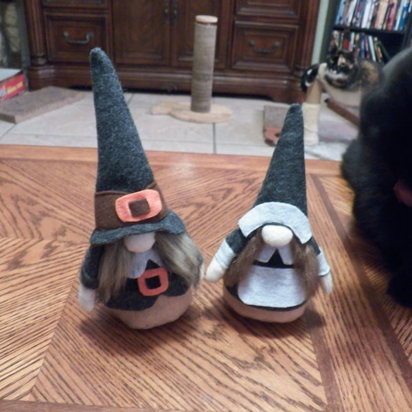 Thanksgiving PILGRIM Gnome PDF Sewing Pattern, Fall Decor, Thanksgiving ...