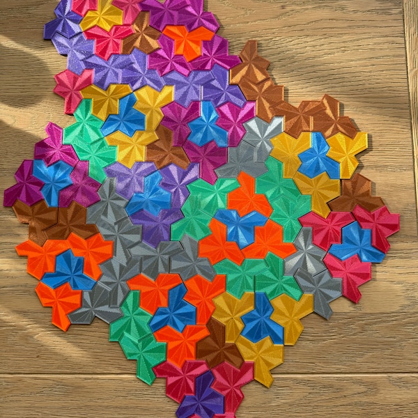 Einstein "one Stone" Tile Set | Hat Tile Set | Aperiodic Tessellating ...