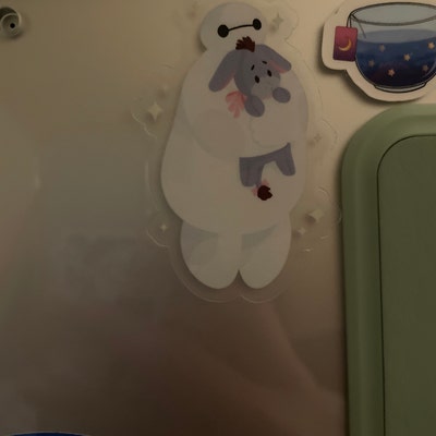 Baymax With Eeyore Plushie Transparent Laptop Sticker/ Big Hero 6 Pooh ...