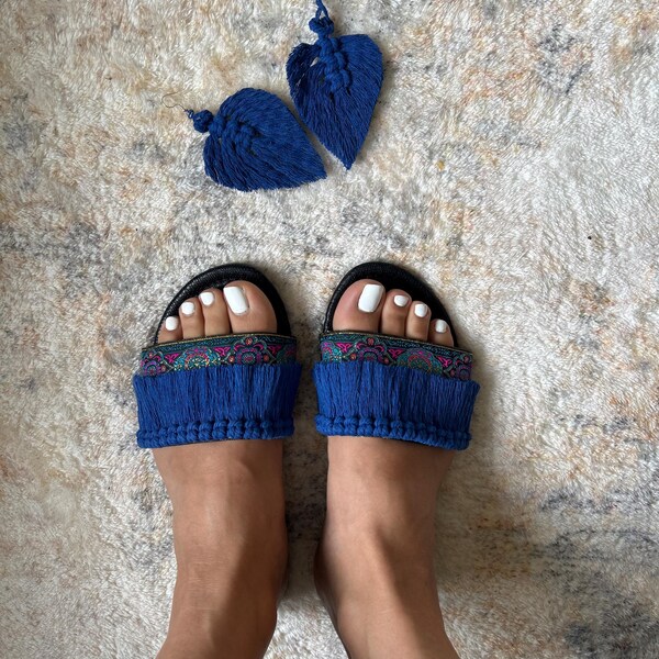 Handmade Macrame Women S Sandals Summer Shoes Gift for Her Colorful ...