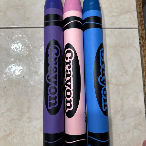 15" Large Crayon Prop, Party Decor, Jumbo Pretend Crayon, Giant ...