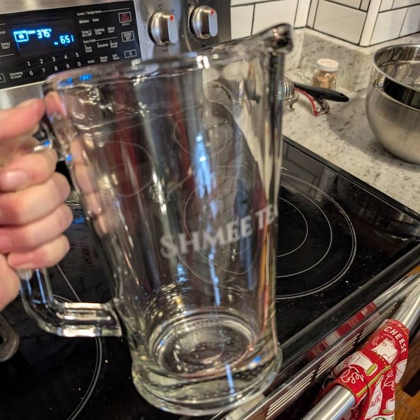 Custom Pitcher - Etched Glass Pitcher Housewarming Gift, Personalized ...