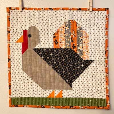 Patch Turkey Quilt Block Pattern make a 6 or 12 Block Digital Download ...