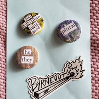 Handmade Collage Pin: 3-PACK CUSTOM ORDER - Etsy