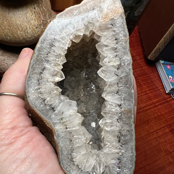 6.9 Lb Agate Geode - Geode - Quartz Geode - Polished Geode Half ...