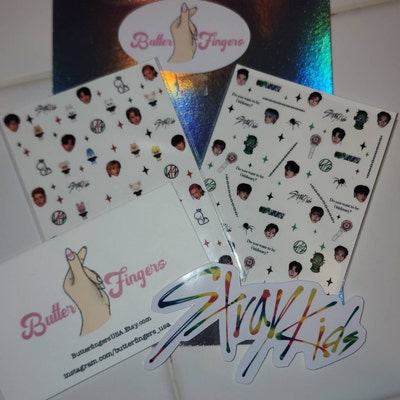 Stray Kids ODDINARY Stray Kids Waterslide Nail Decals SKZ Nail Art Kpop ...