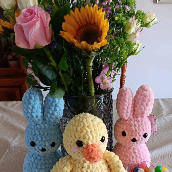 PATTERN Bunny Peep Plushie Easter Easter Basket Stuffer Stuffed Bunny ...