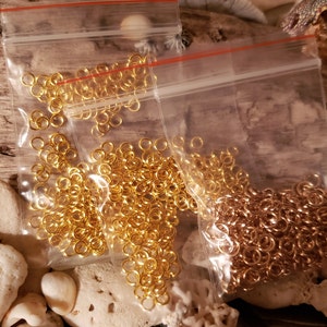 200 Pcs of Gold Color Jumprings 5mm,18 Gauge, Open Jumprings, Light ...
