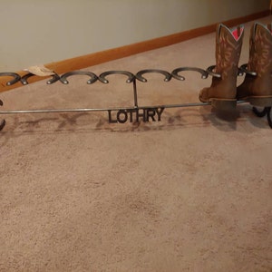 Rustic Custom Horseshoe Boot Rack 1, 2, 3, or 4 Pairs Handmade the ...