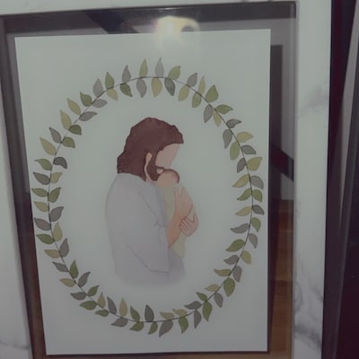 Jesus Christ Faceless Portrait Watercolor Print - Etsy