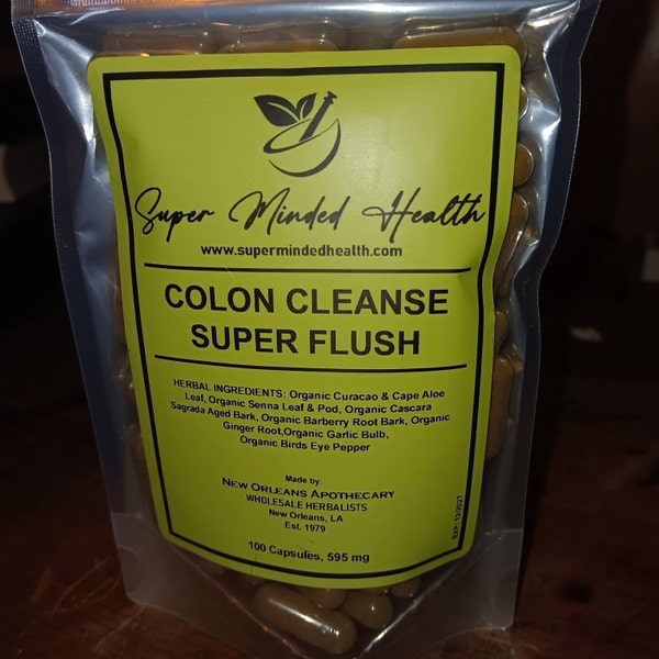 Intestinal Formula 1 colon Cleanse Super Flush All Organic Zero Fillers ...