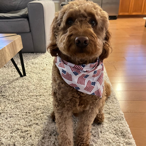 Patriotic Flag Dog Bandana - Etsy
