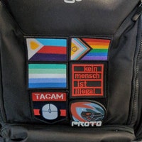 Non-binary Flag Embroidered Patch LGBT Enby Nonbinary Hook and Loop ...