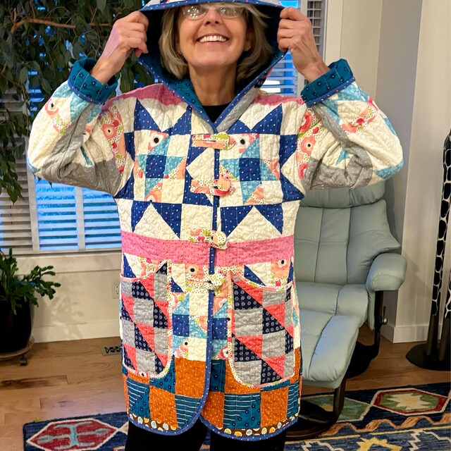 The Omilla Hooded Quilt Coat Digital Sewing Pattern - for The Omilla Hooded Quilt Coat Digital Sewing Pattern - for