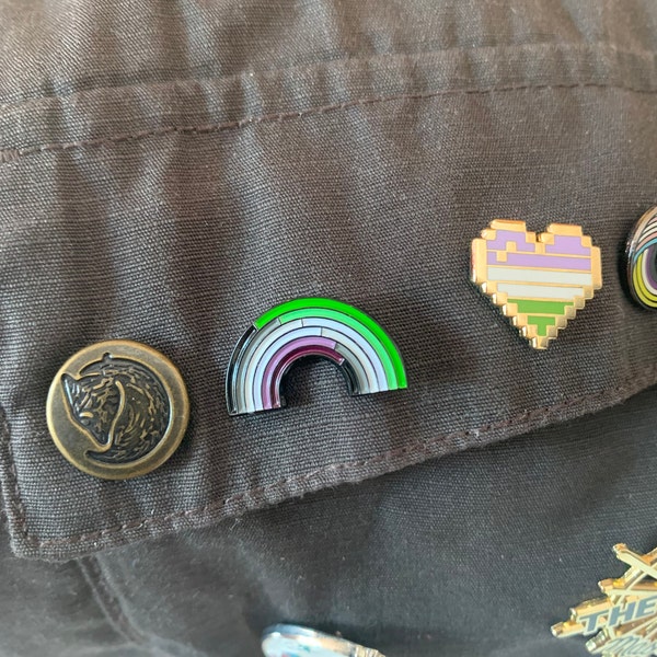 Aroace Rainbow Pin — Aro Pride Accessory Badge Aromantic Acearo ...