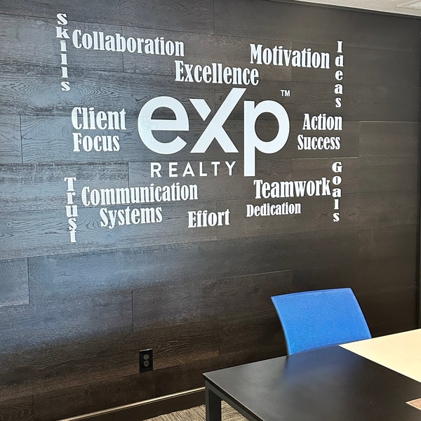 Large Custom Business Name Wall Decal, Office Wall Art Decor ...