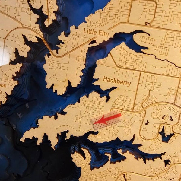 Bermuda Triangle 3D Map / 3D Bathymetry-topographic / Wood Sea Art Map ...