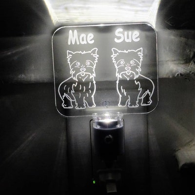 Personalized Yorkie Yorkshire Terrier LED Night Light Kids - Etsy