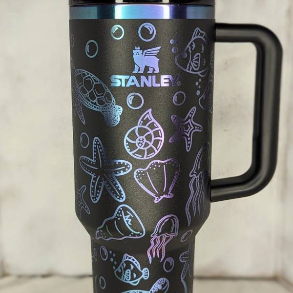 Hand Drawn Ocean Design Full 40 Oz Cup Wrap| Sea Life| Digital| Laser ...