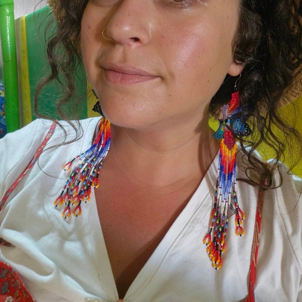 Tribal Medallion Necklace, Native American Style Beaded Necklace ...