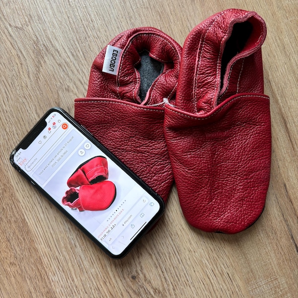 Soft Sole Baby Shoes Leather Infant Kids Boy Dark Brown 6 12 Chaussons ...