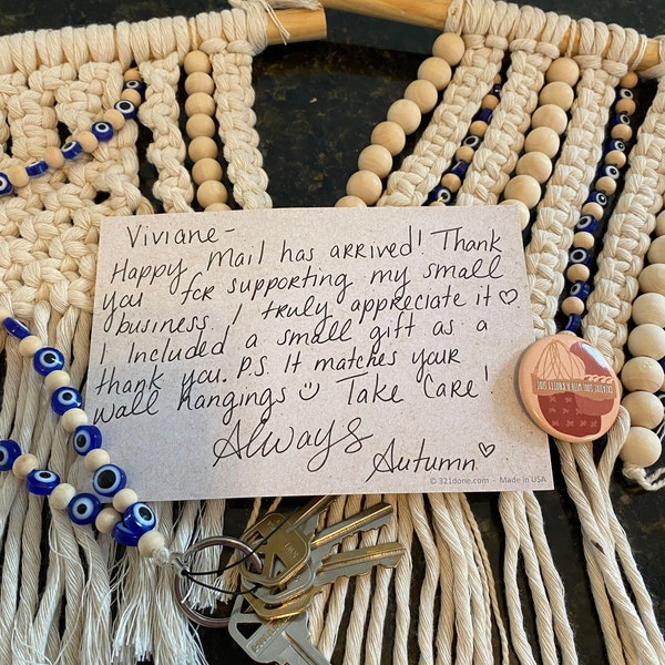 PENCIL MACRAME KEYCHAIN | Teacher Gifts, Boho Accessories, Unique ...