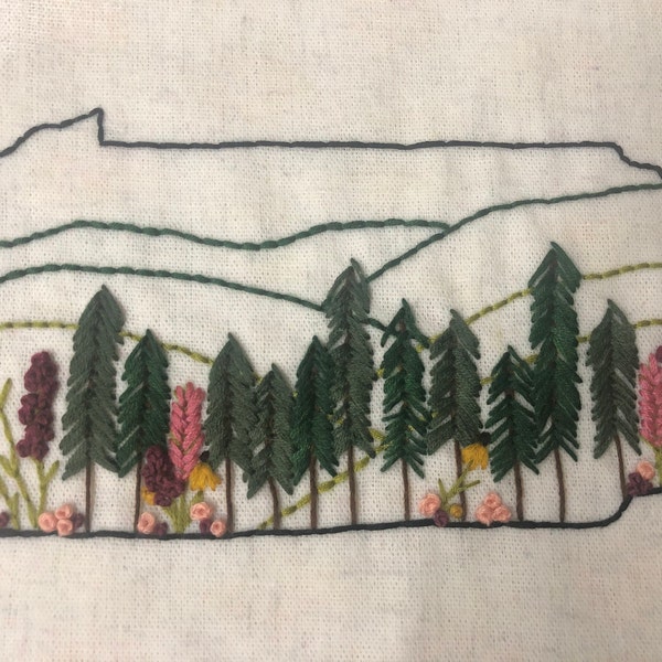 Pennsylvania State Embroidery Pattern - Instant Digital Download -PDF ...