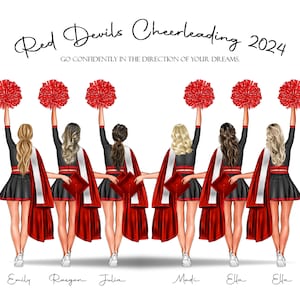 Cheer Gift Personalized Cheerleader Print Personalized Cheerleader Gift ...