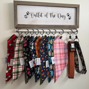 Dog Bandana Holder, Pet Bandana Organizer, Dog Clothing Organizer, Dog ...