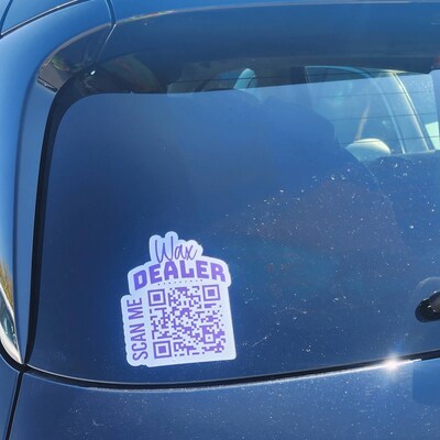 Clear Printed QR Code CUSTOM Car Decal, QR Code Decal, Personalized ...
