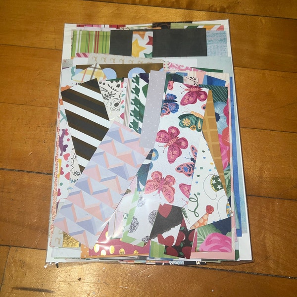 100 Scrapbook Paper Pieces: Ephemera Card Making Craft Bundle - Etsy