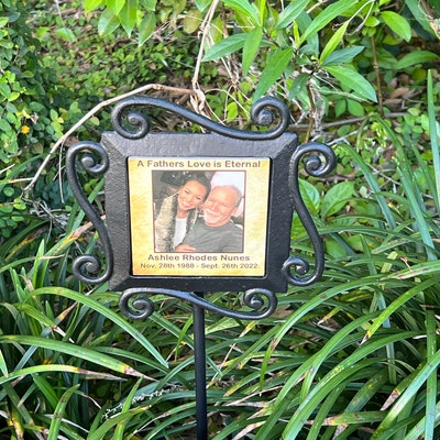 Personalized Memorial Photo Garden Stake Photo Memorial Plant - Etsy