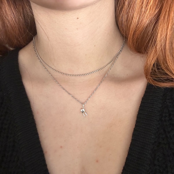 Sterling Silver Tooth Necklace, Dental Necklace, Molar Necklace, Dental ...