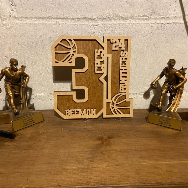 Custom Senior Athlete Number, Sports Number Wood Cutout, Custom Sports ...