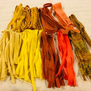 Rug Hooking Wool Strips or Swatch Medium Green 100% Wool 8 | Etsy