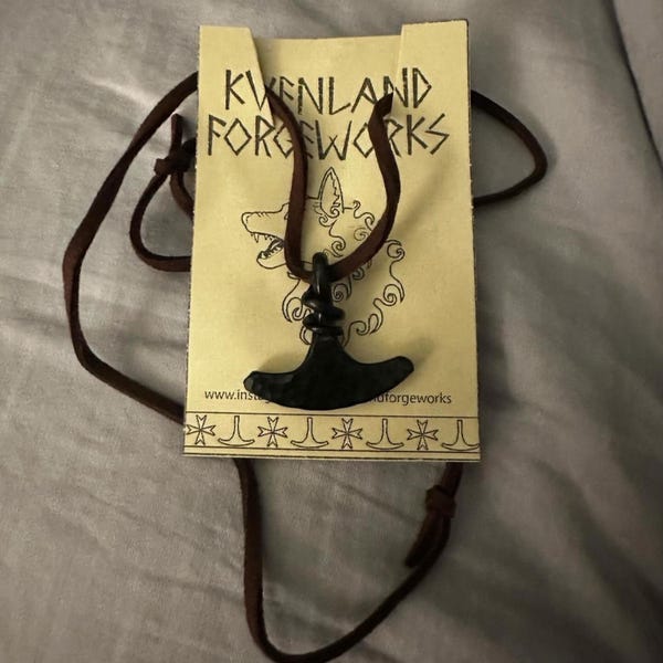 Hand Forged Ukko's Hammer Viking Age Necklace, Comes Supplied With ...