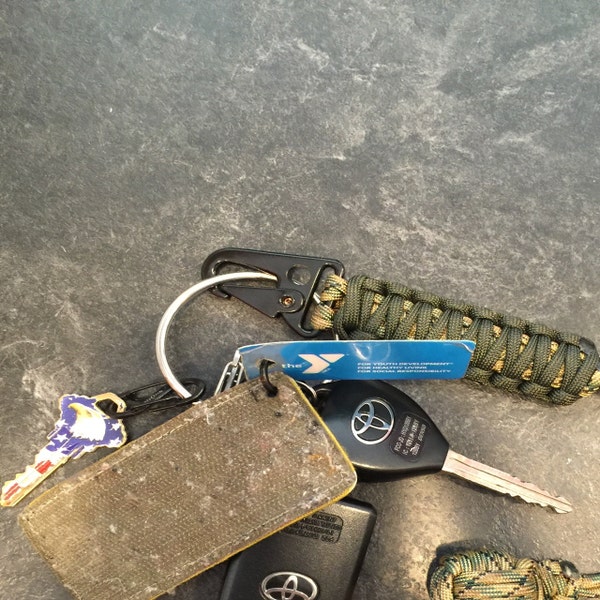 1” Monkey Fist Paracord Keychain Steel Ball Bearing Multicamo and OD ...