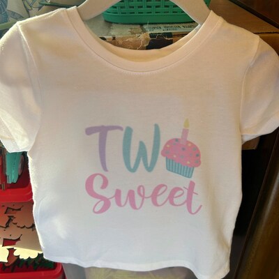 Two Sweet SVG, PNG, Two Year Old Birthday Design, Two Sweet Cupcake ...