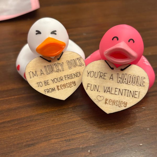 Ducky Valentine Favor, Valentine’s Day Favor, Party Favor, Class ...