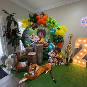 Cartoon Animals Word Party Backdropcustom Kids Birthday Party - Etsy